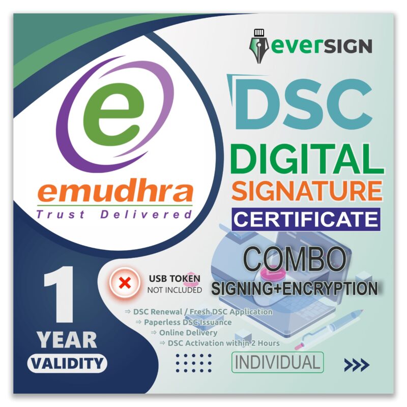 Buy Emudhra Digital Signature Certificate Dsc By Eversign
