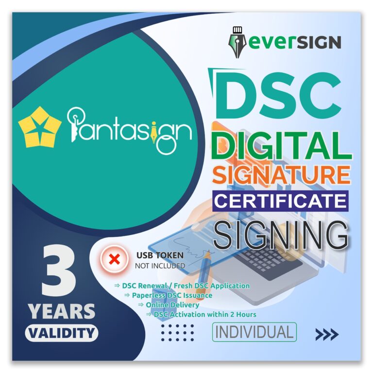 PantaSign (Class 3 DSC) Digital Signature Certificate - Individual ... PantaSign (Class 3 DSC) Digital Signature Certificate - Individual ...