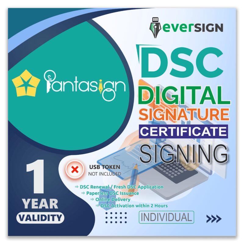 SignX (Class 3 DSC) Digital Signature Certificate - Individual - For 1 ...