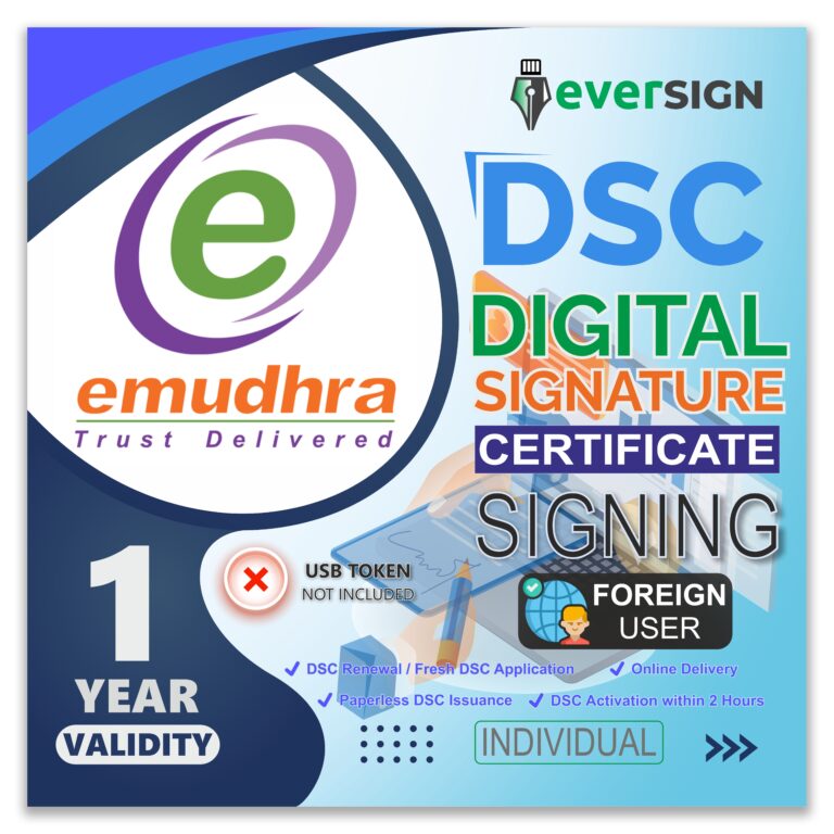 VSign (Class 3 Combo DSC) Digital Signature Certificate + Encryption ...